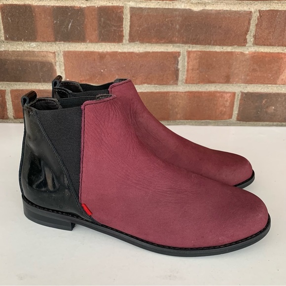 Marc Joseph | Shoes | Marc Joseph Maroon Black Leather Ankle Boots Womens Us 4 M Mint | Poshmark